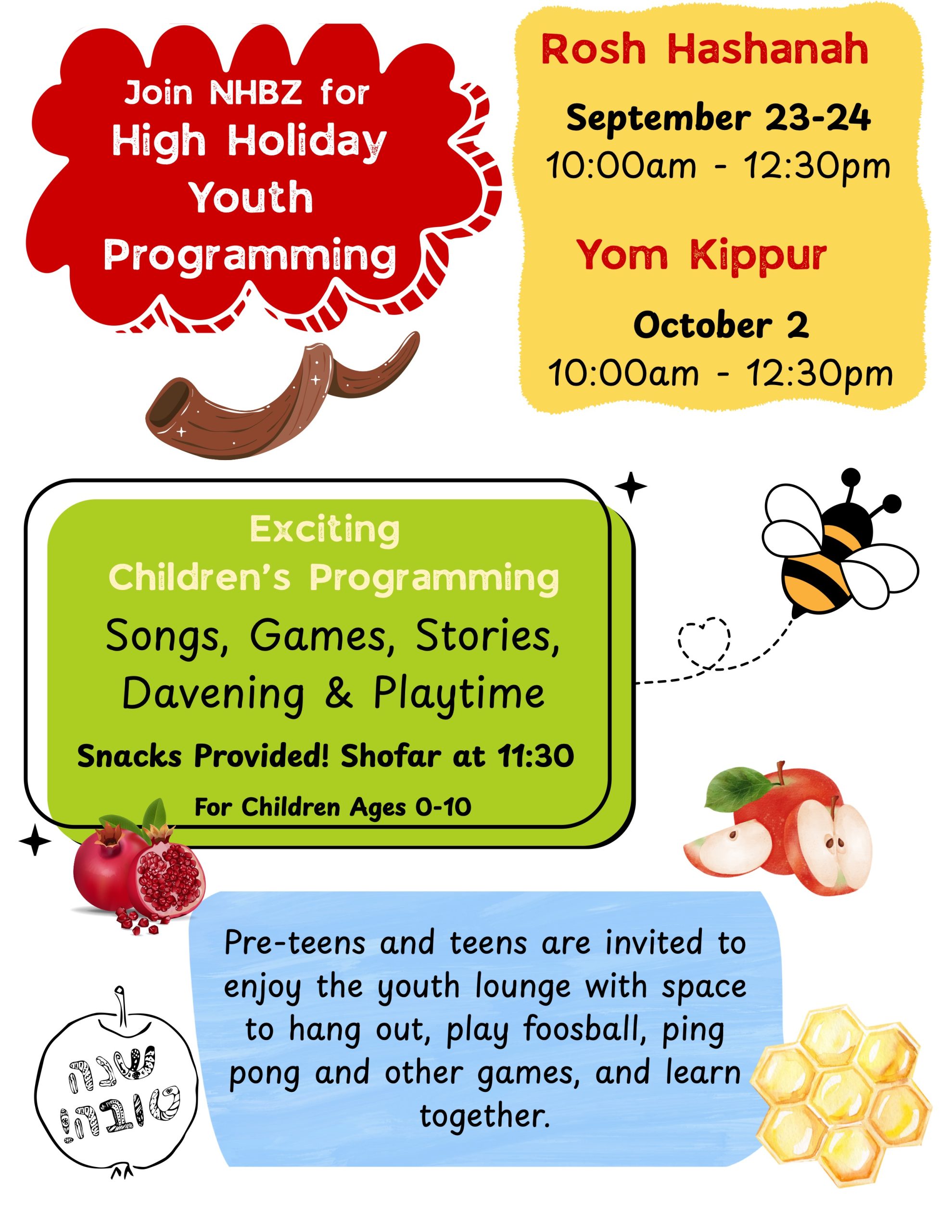 2025 High Holiday Youth Programming – Nusach Hari B'nai Zion